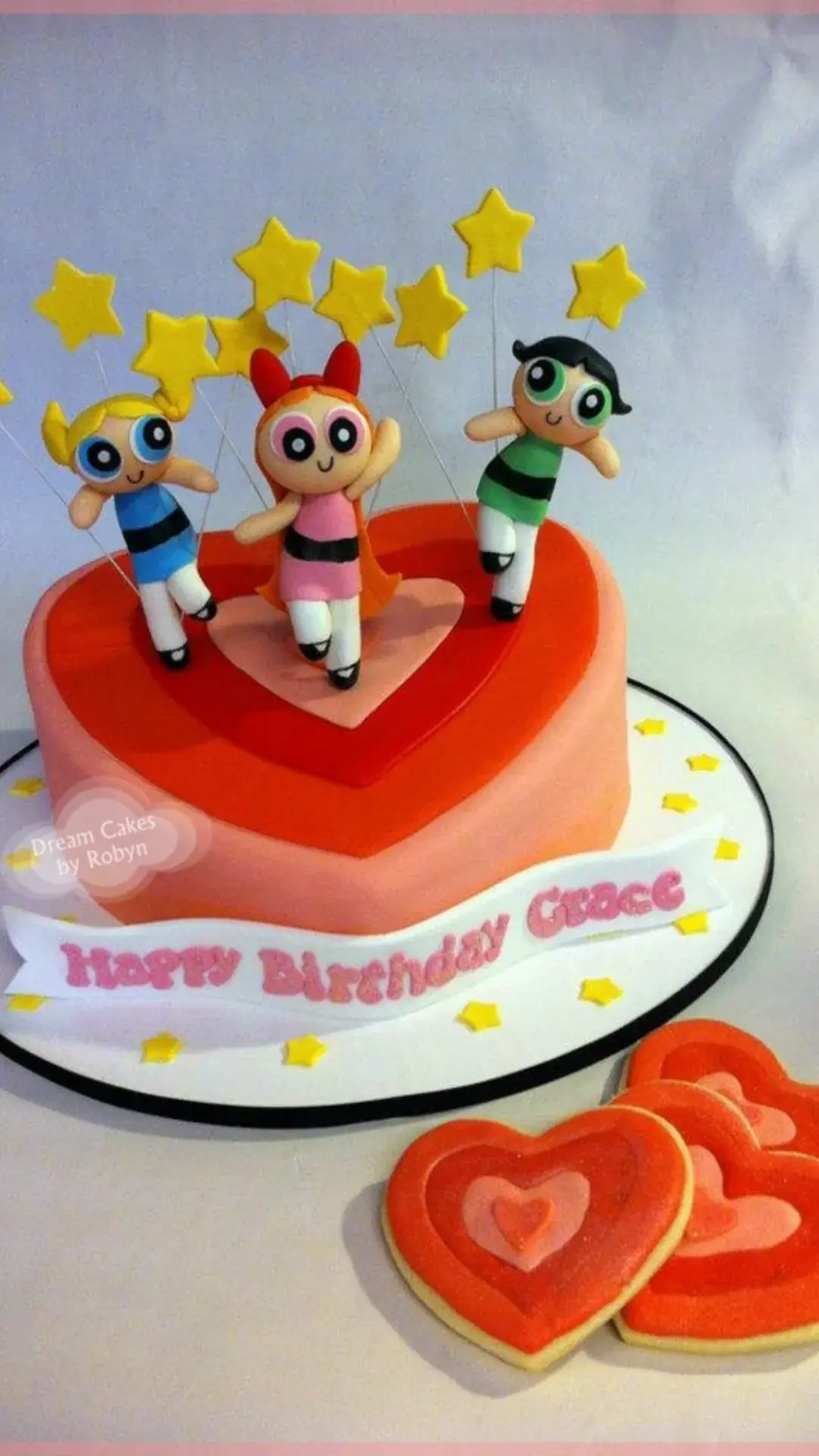 Powerpuff Girls Birthday Cake Powerpuff Girls Cake Topper Happy